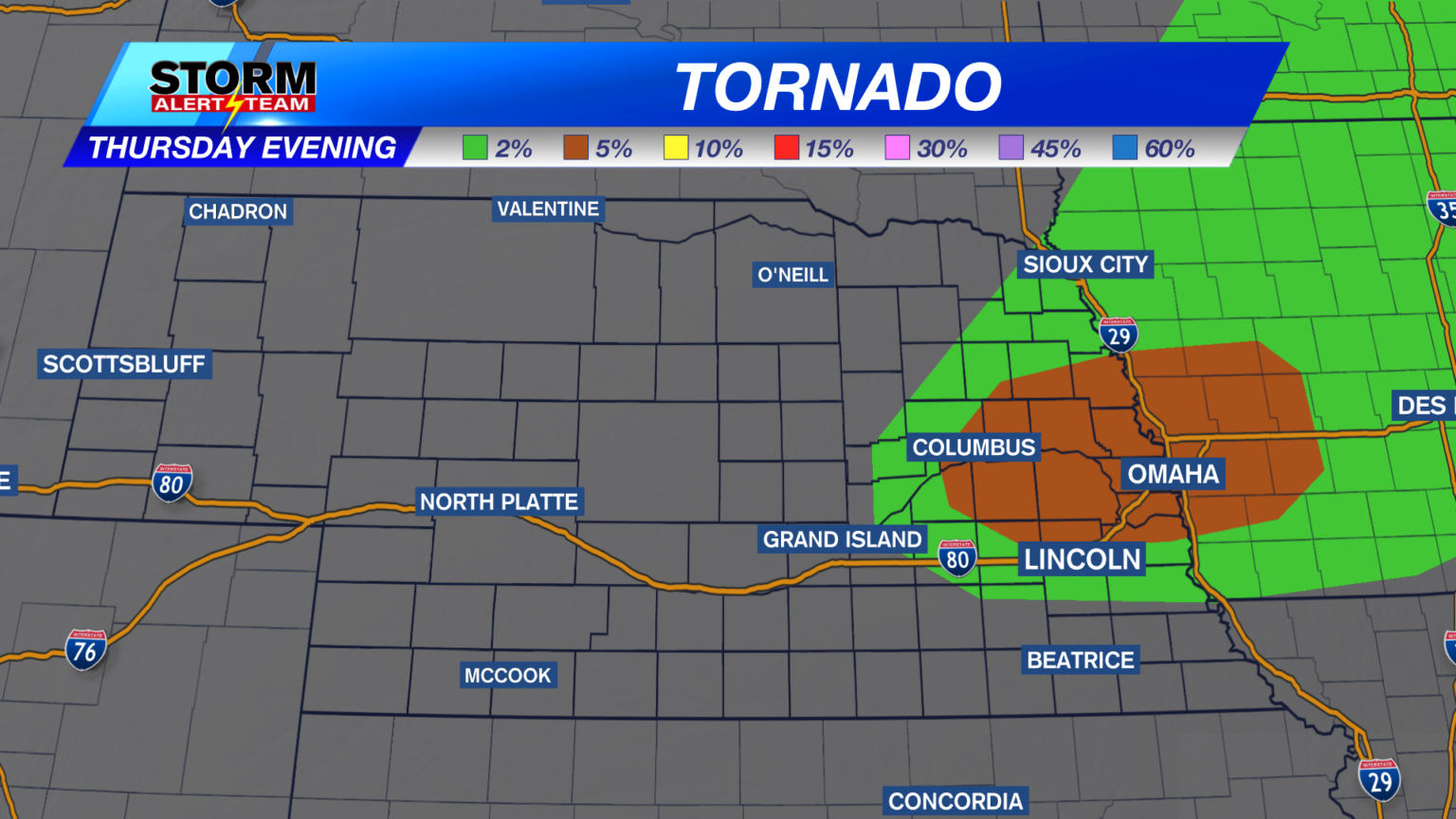 Severe storms threatening large hail, isolated tornadoes possible Thursday evening across ...