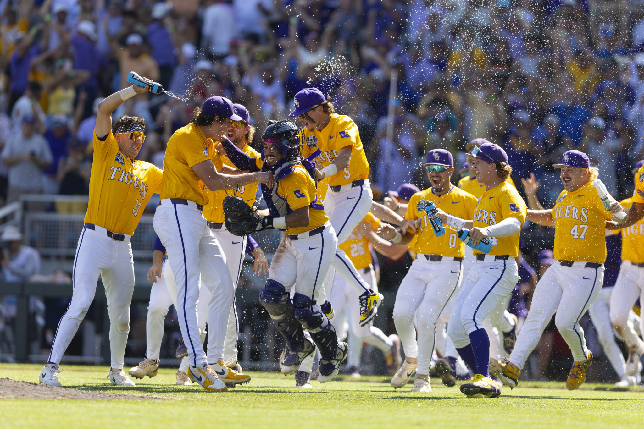 LSU baseball downs Chanticleers, wins second NCAA title in three years