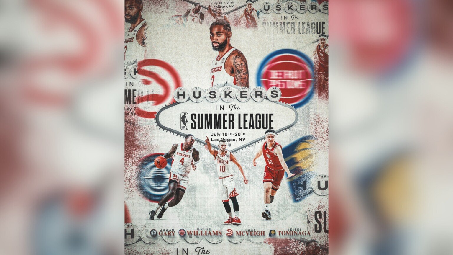 Four former Husker basketball players taking part in NBA 2K26 Summer League