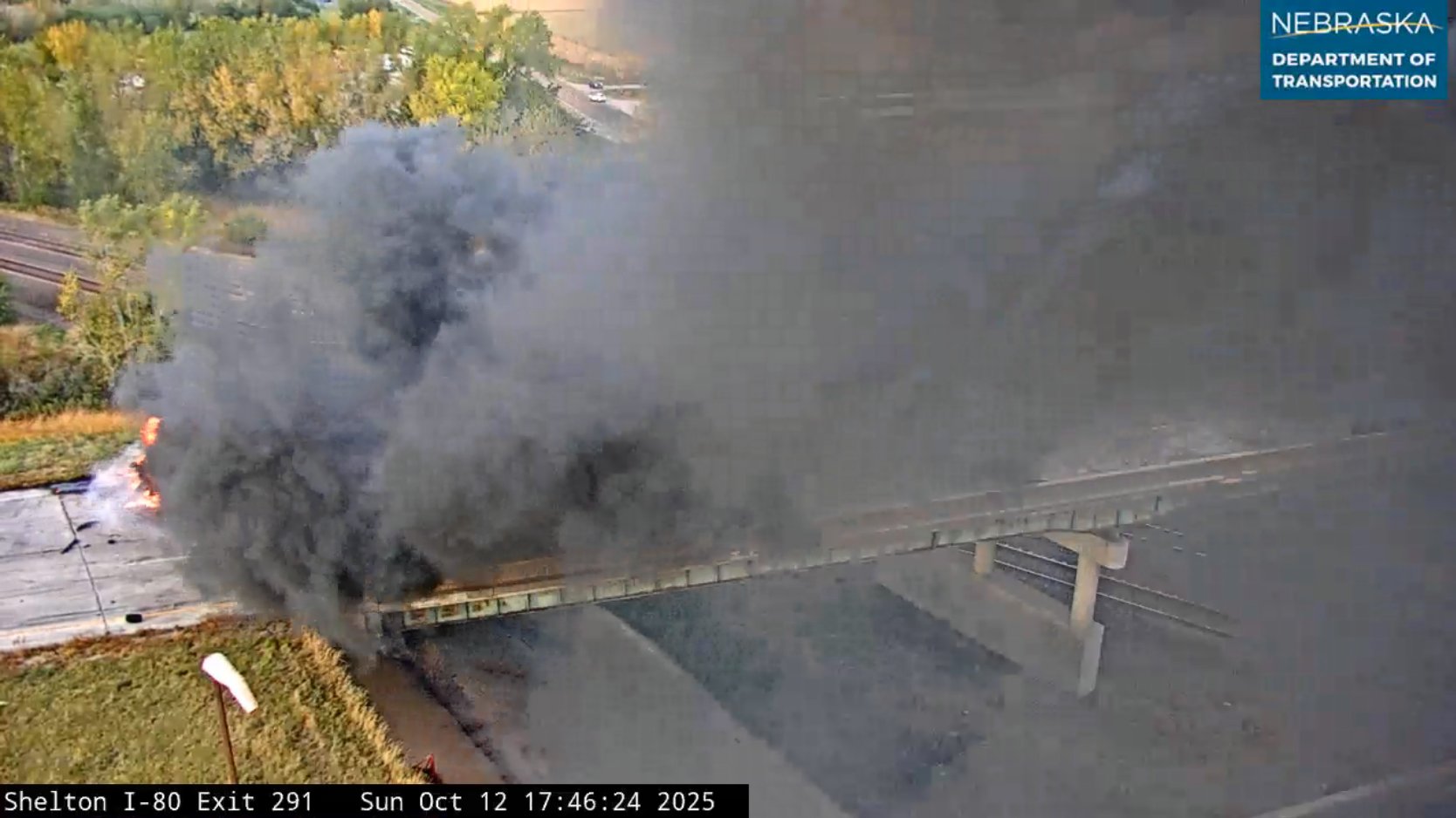 I-80 reopened after semitrailer fire in central Nebraska