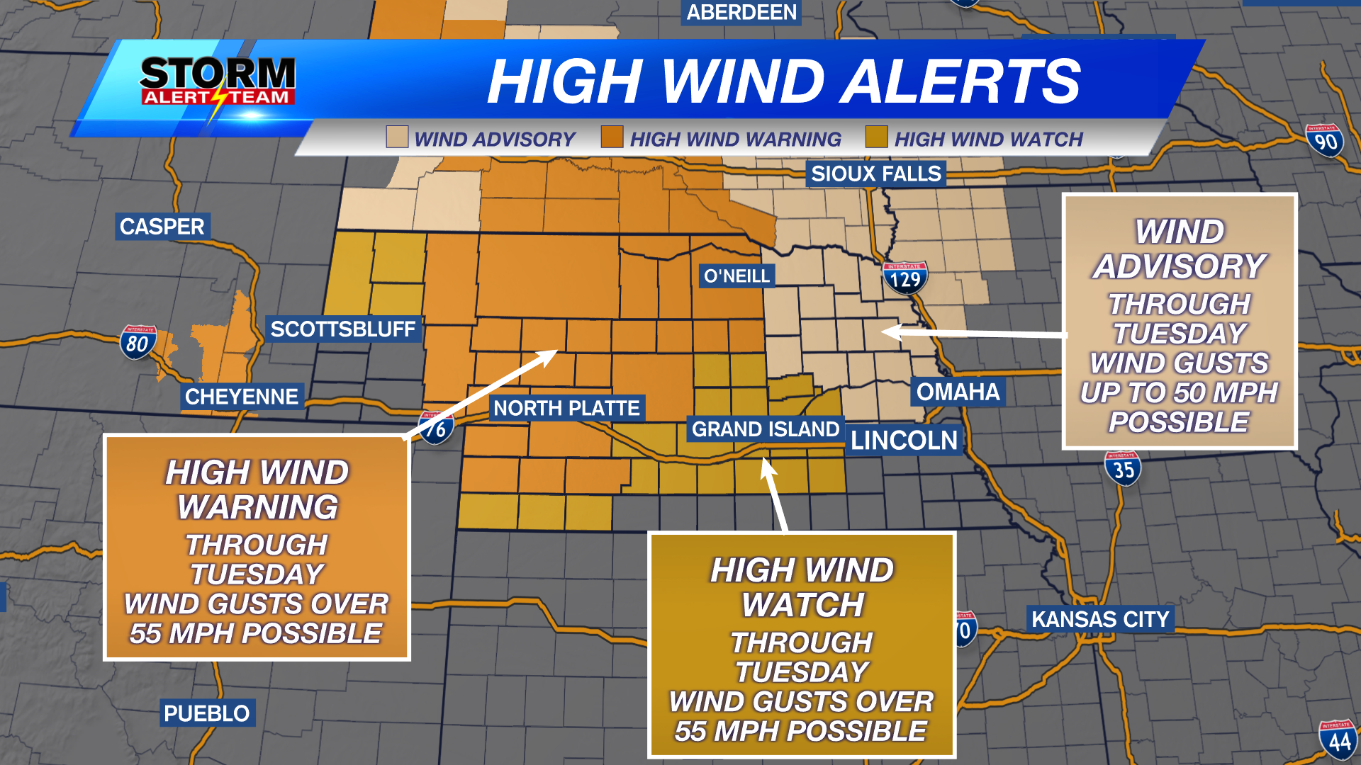 A lot of wind headed our way