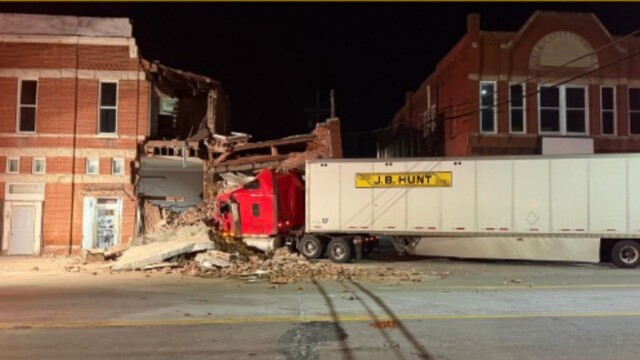 Semitrailer crashes into building in eastern Nebraska