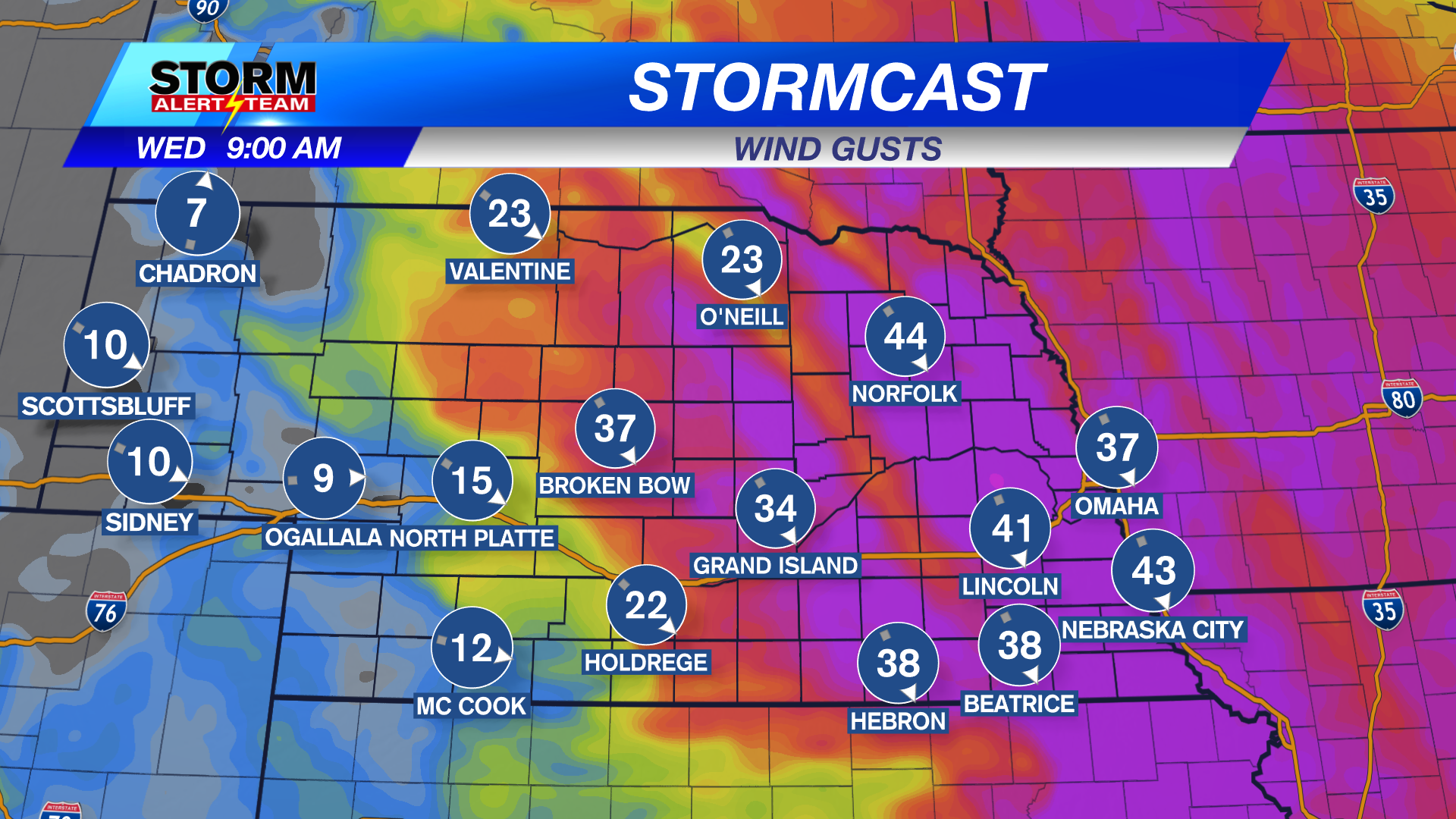 Excessive wind tonight into Wednesday