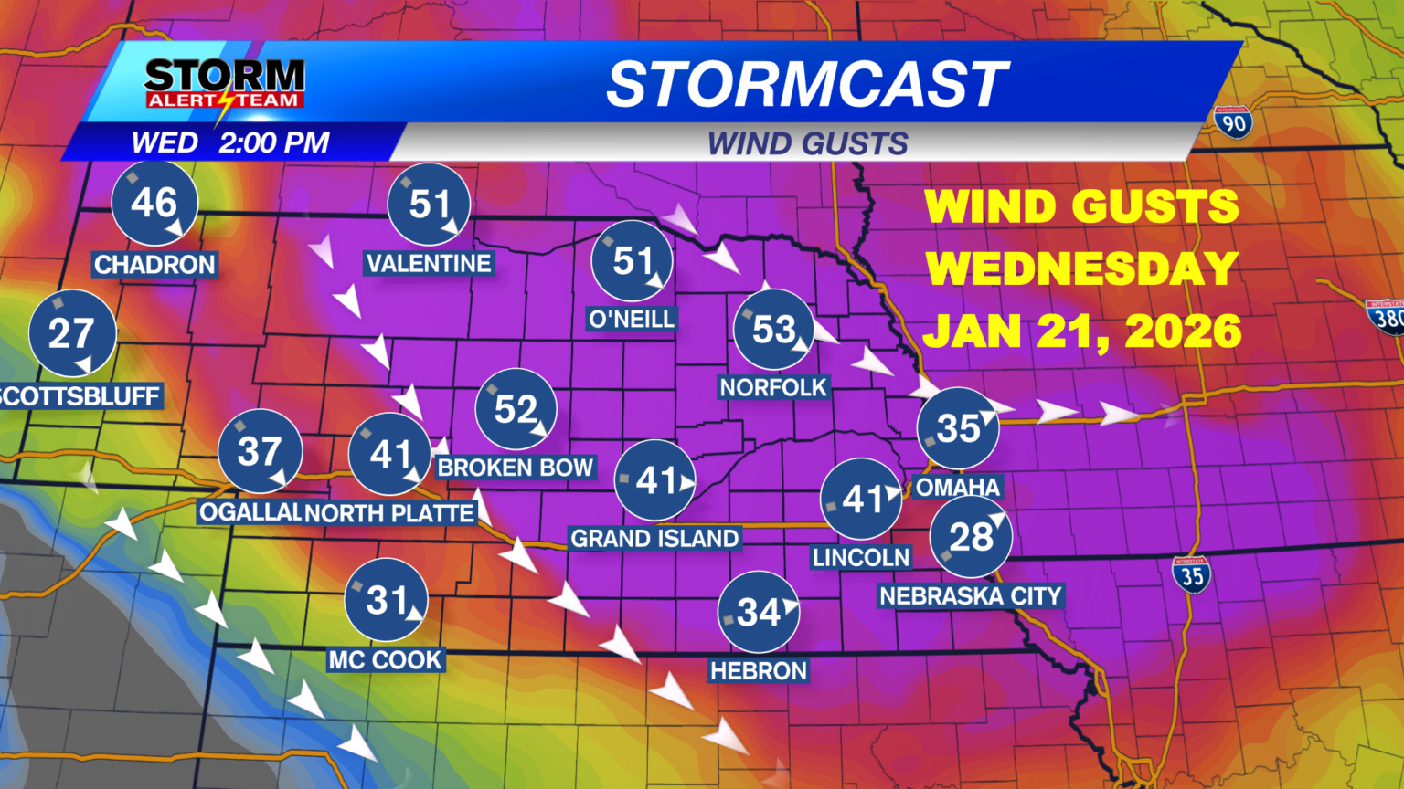 Warm & Windy Wednesday- Extreme Cold Friday