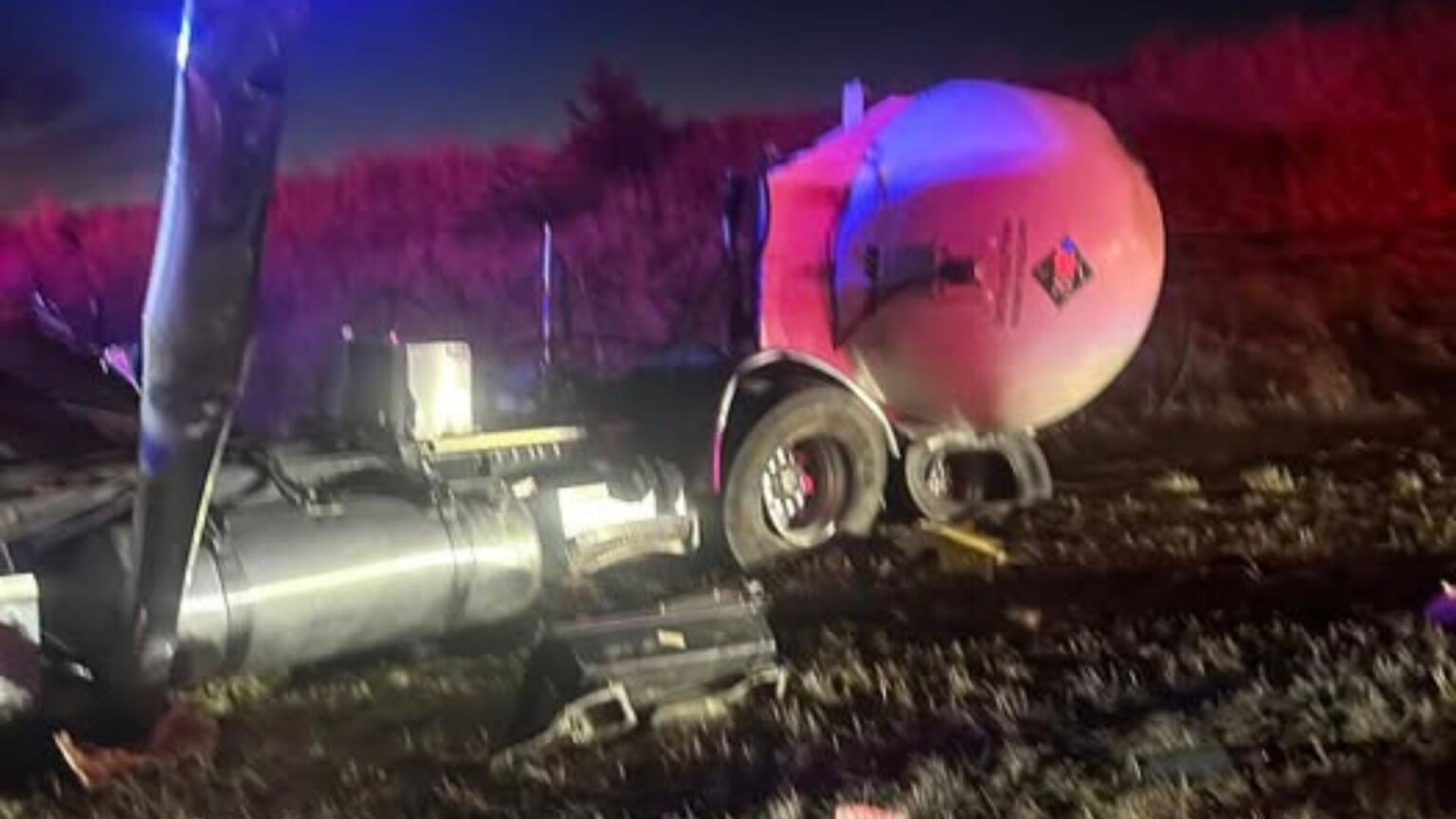 Tanker full of toxic chemical crashes in southeast Nebraska