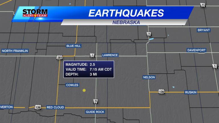 Another earthquake reported in southern Nebraska