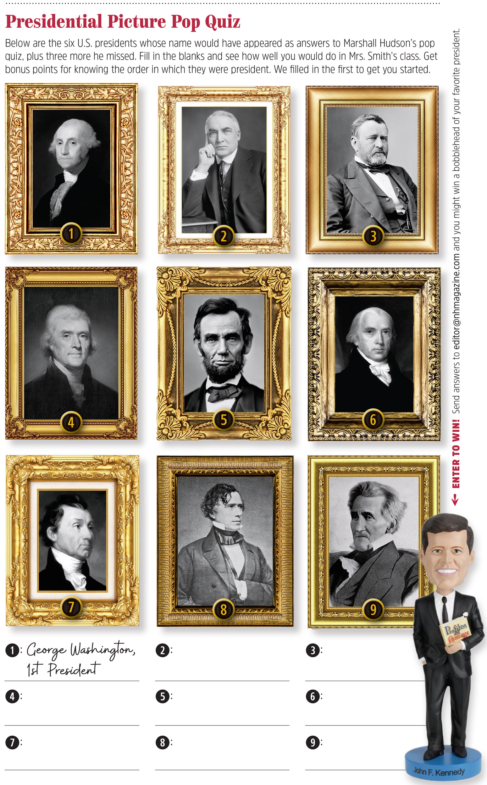 President’s Day Pop Quiz - New Hampshire Magazine