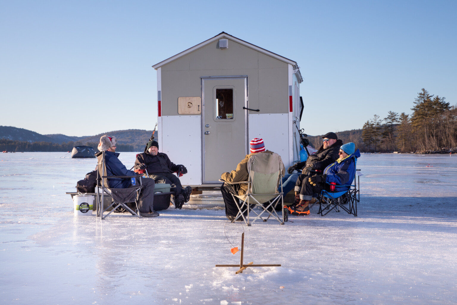Lake Winnipesaukee Bobhouses On Thin Ice - New Hampshire Magazine