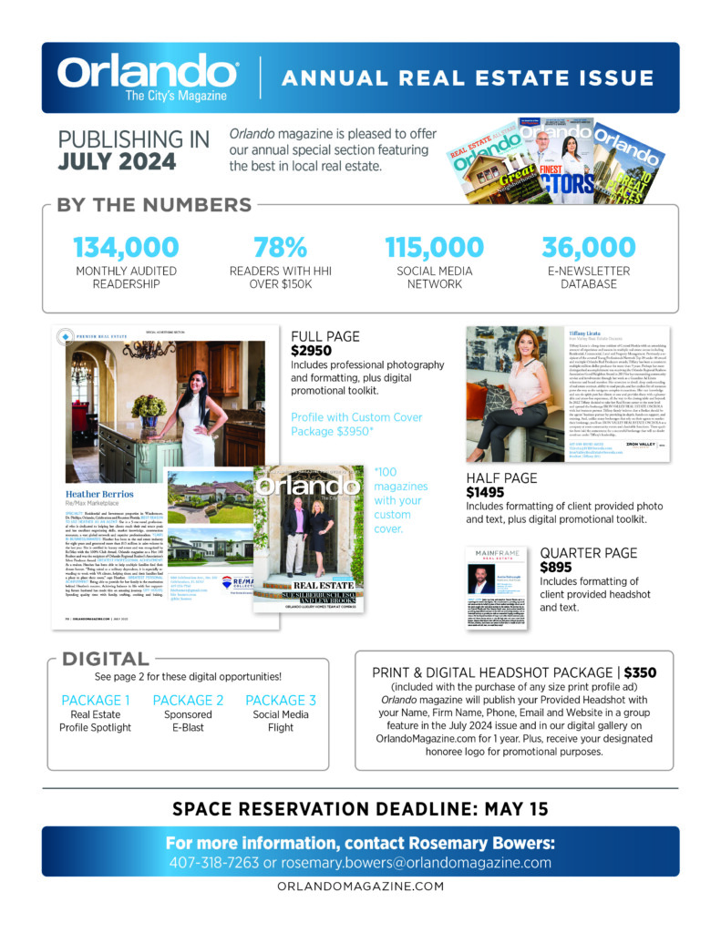 2024 Real Estate Advertising Opportunities - Orlando Magazine