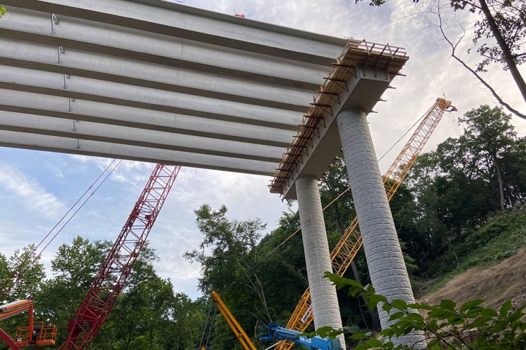 From Above and Below See How The New Fern Hollow Bridge Is Taking Shape ...