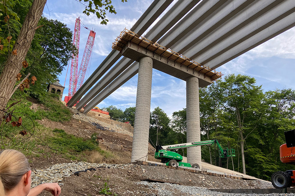 From Above and Below See How The New Fern Hollow Bridge Is Taking Shape ...