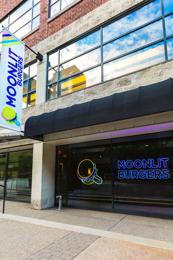 Go Behind the Retro-Cool Design at the New Moonlit Burgers in Uptown ...