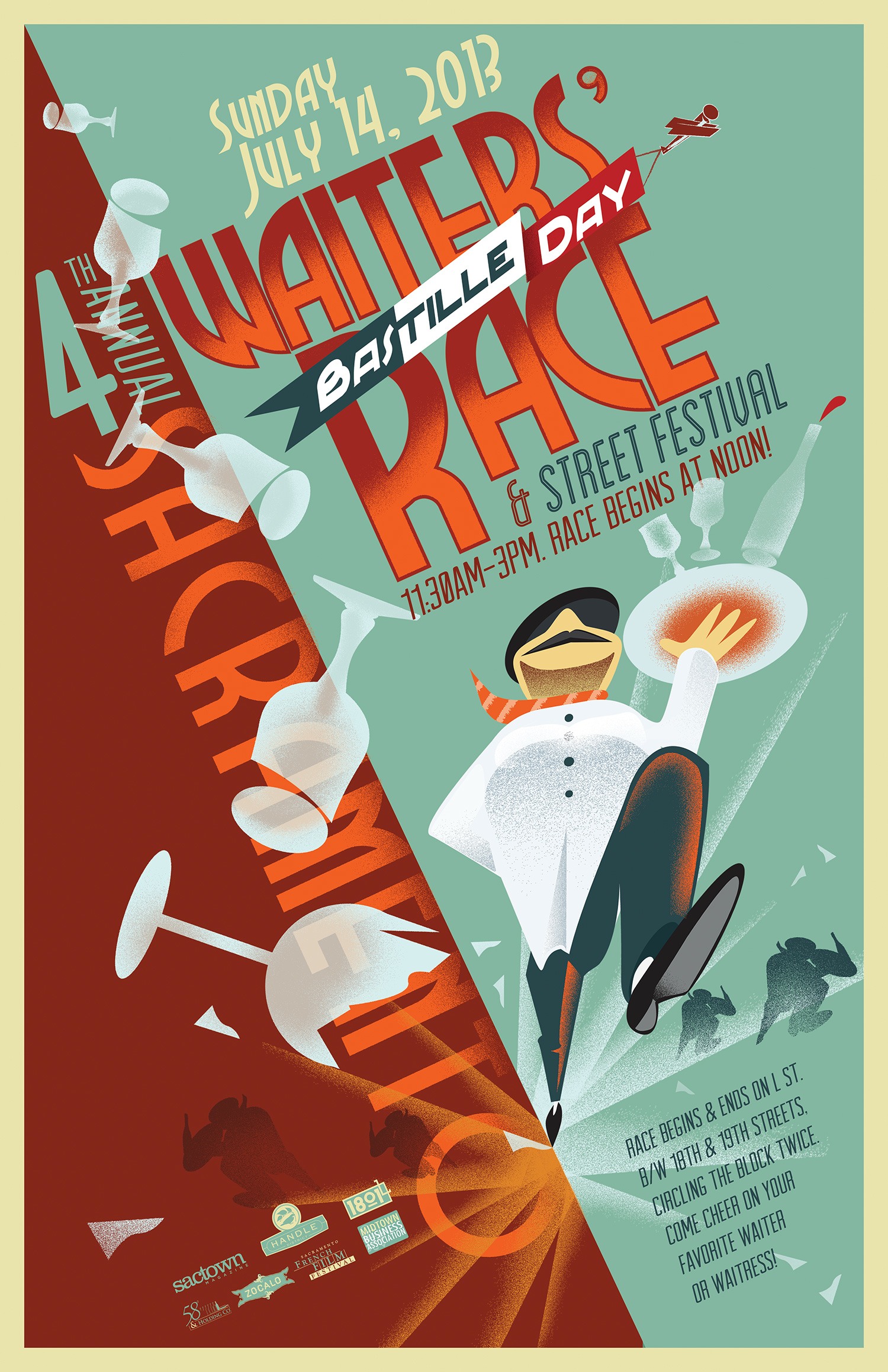 Fourth Annual Bastille Day Waiters' Race adds Street Festival - Sactown ...