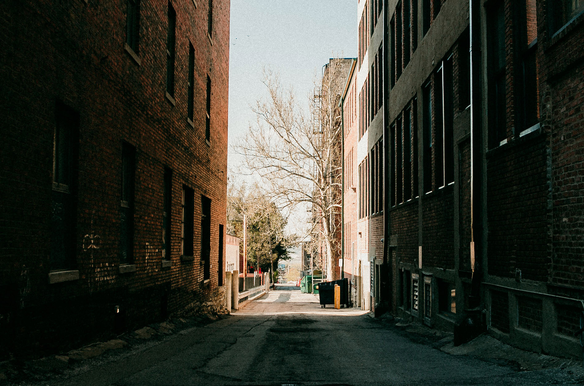 Empty streets in a previously bustling city