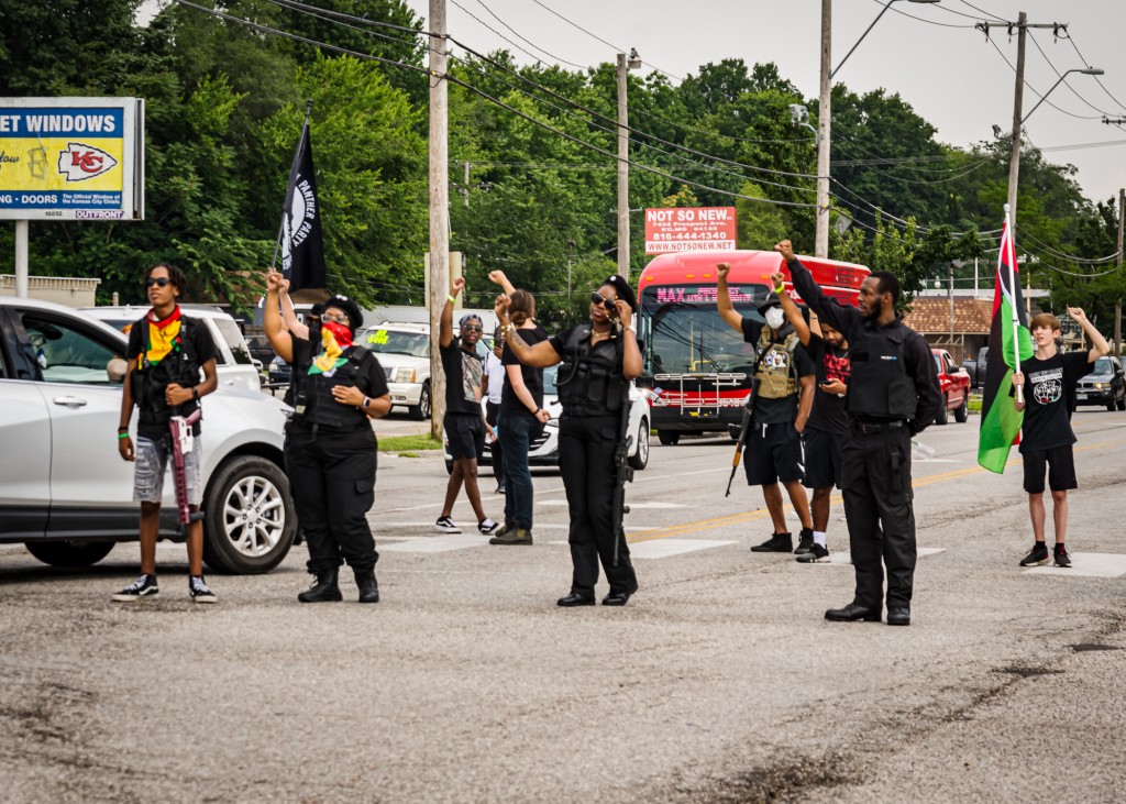 Black Panther Party marches from Troost to Prospect to show community ...