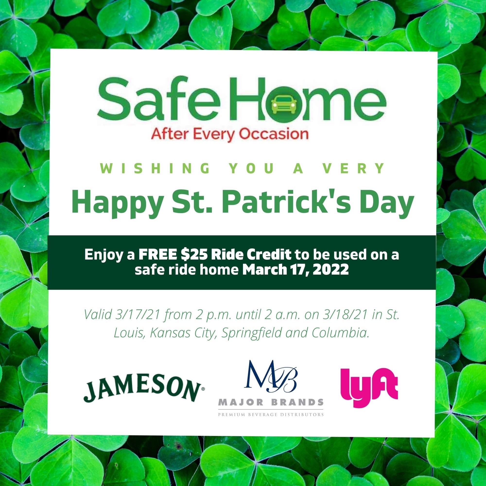 Jameson and Major Brands provide free Lyft rides home this St. Patrick ...