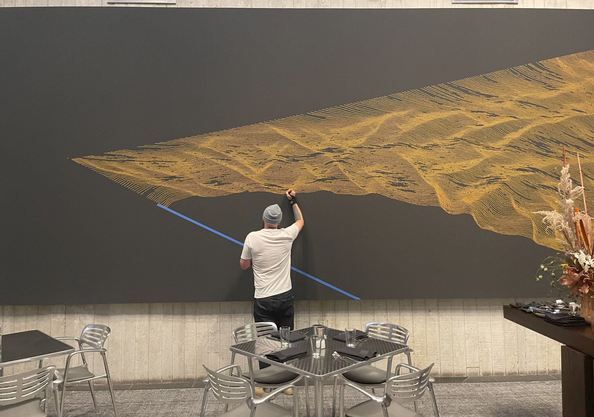 Reimagined museum restaurant, Oil on Linen, paints a new experience ...