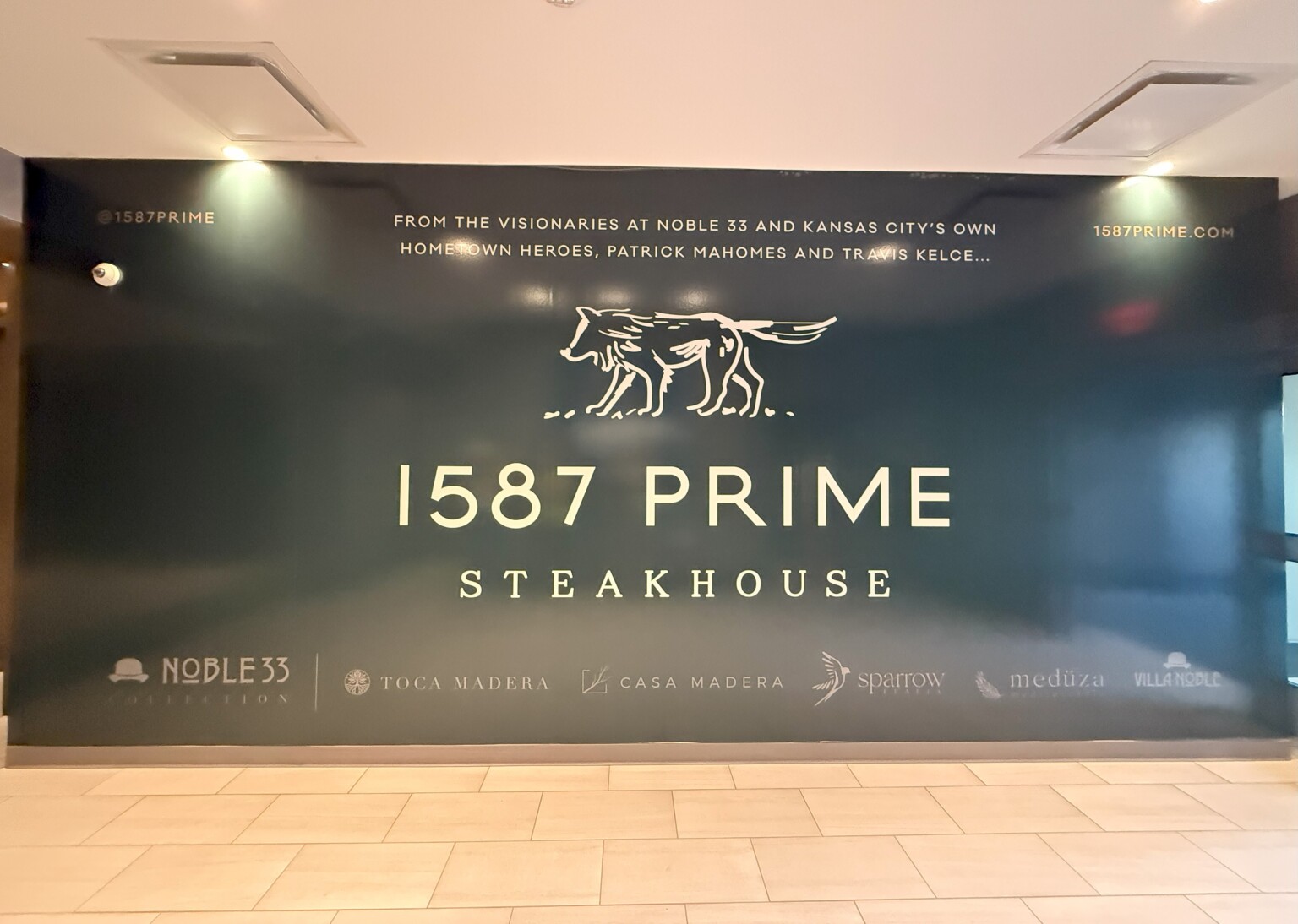 Our sneak peek of the upcoming Mahomes/Kelce KC steakhouse '1587 Prime'