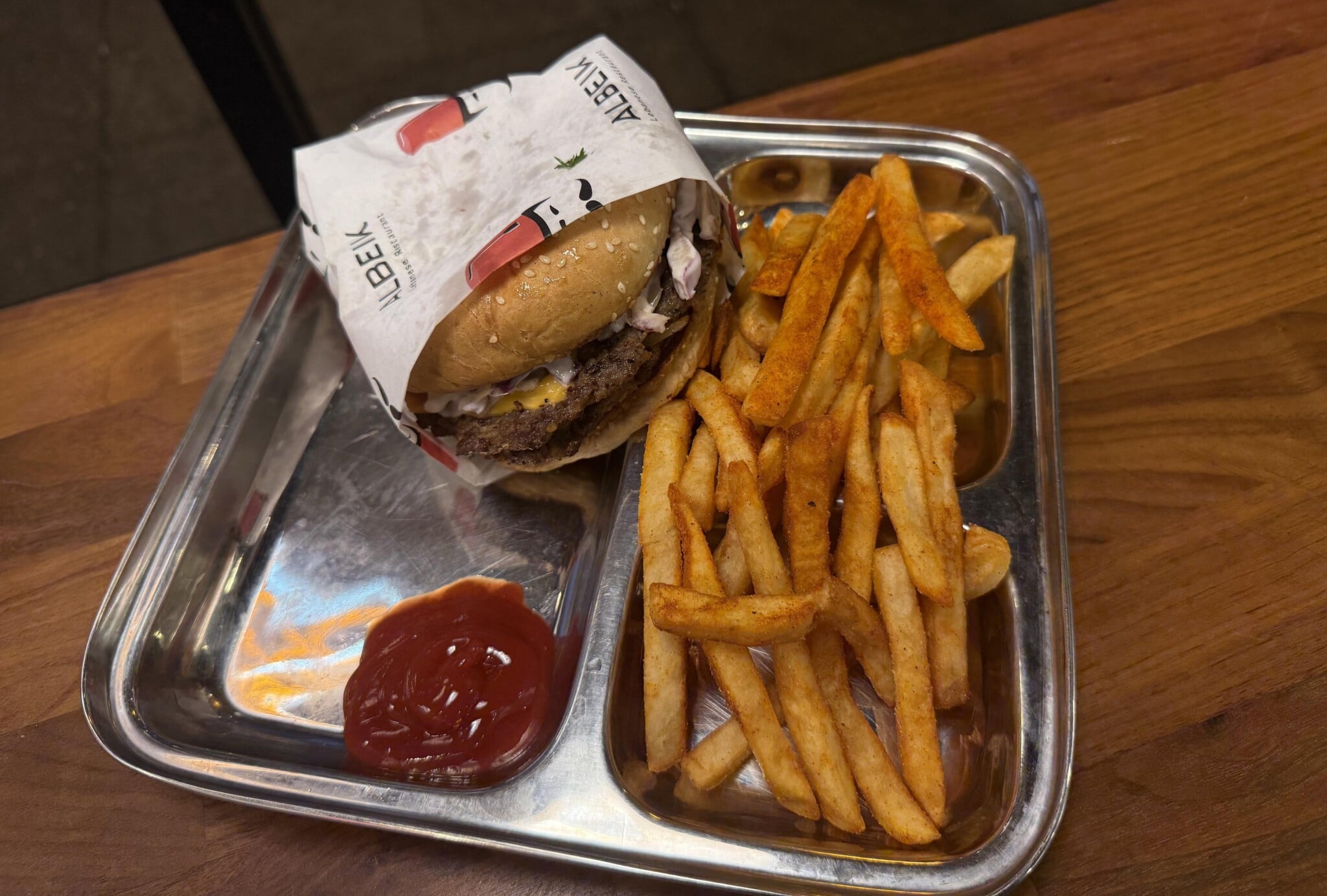 Eat This Now: Signature Smashed Burger and fries at AlBeik