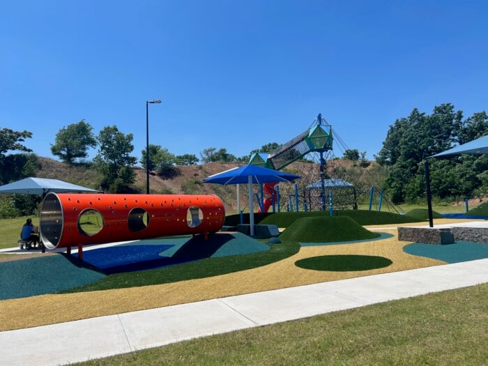 Playing at the Washington Irving River Park in Bixby - TulsaKids Magazine