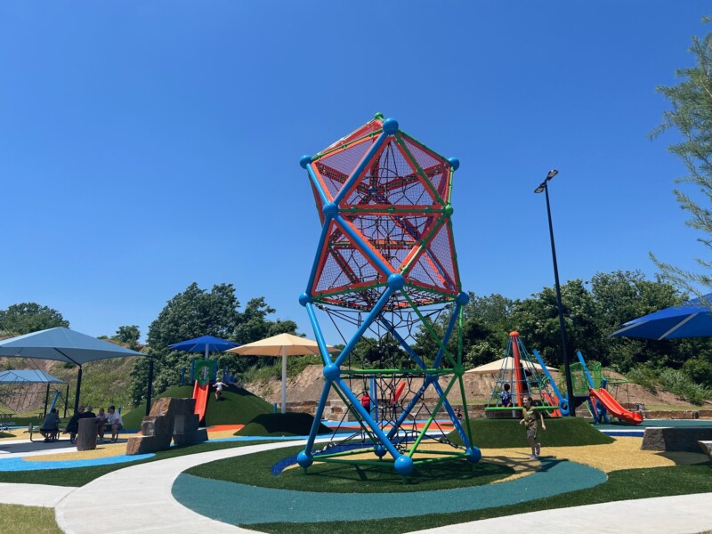 Playing at the Washington Irving River Park in Bixby - TulsaKids Magazine