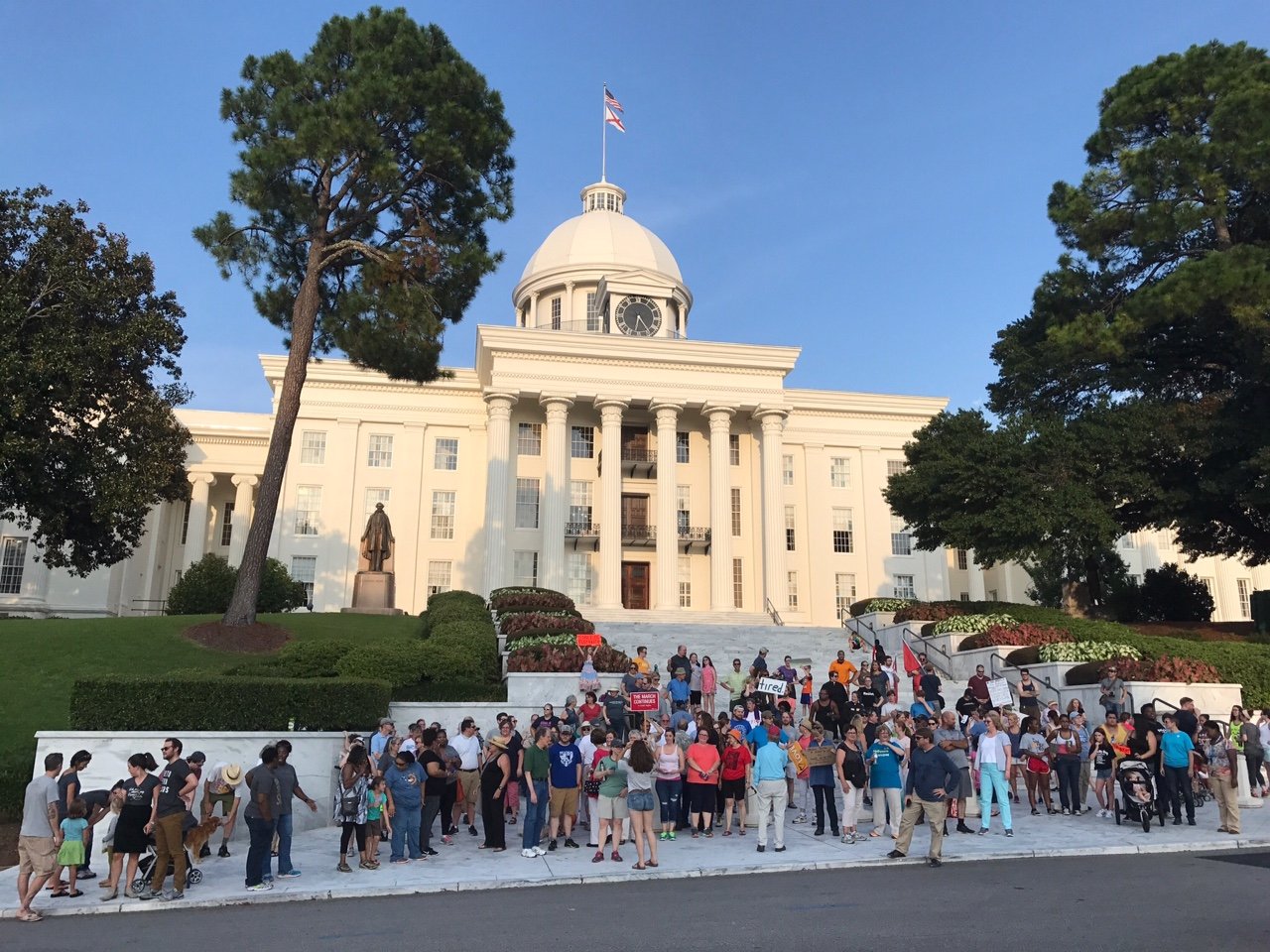 People in Montgomery Protest in Response to Charlottesville, Virginia ...