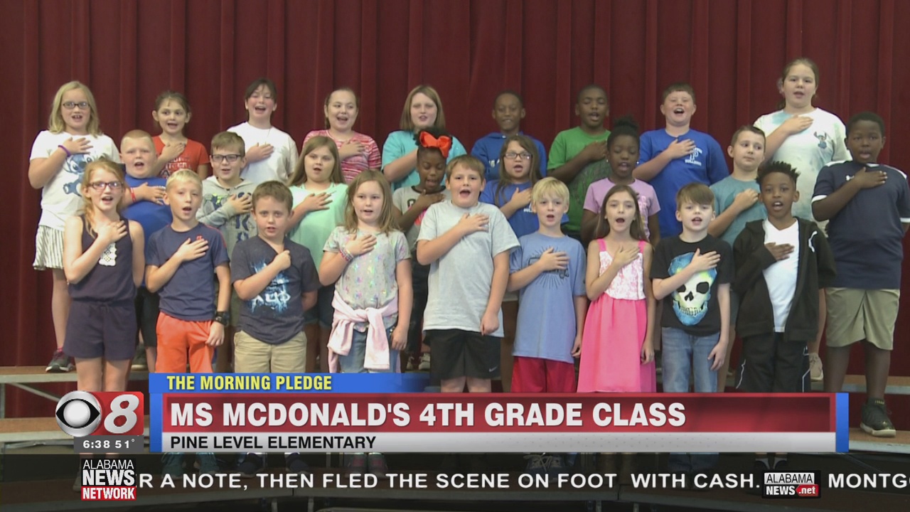 Morning Pledge: Pine Level Elementary School-Ms. McDonald’s Class - WAKA 8