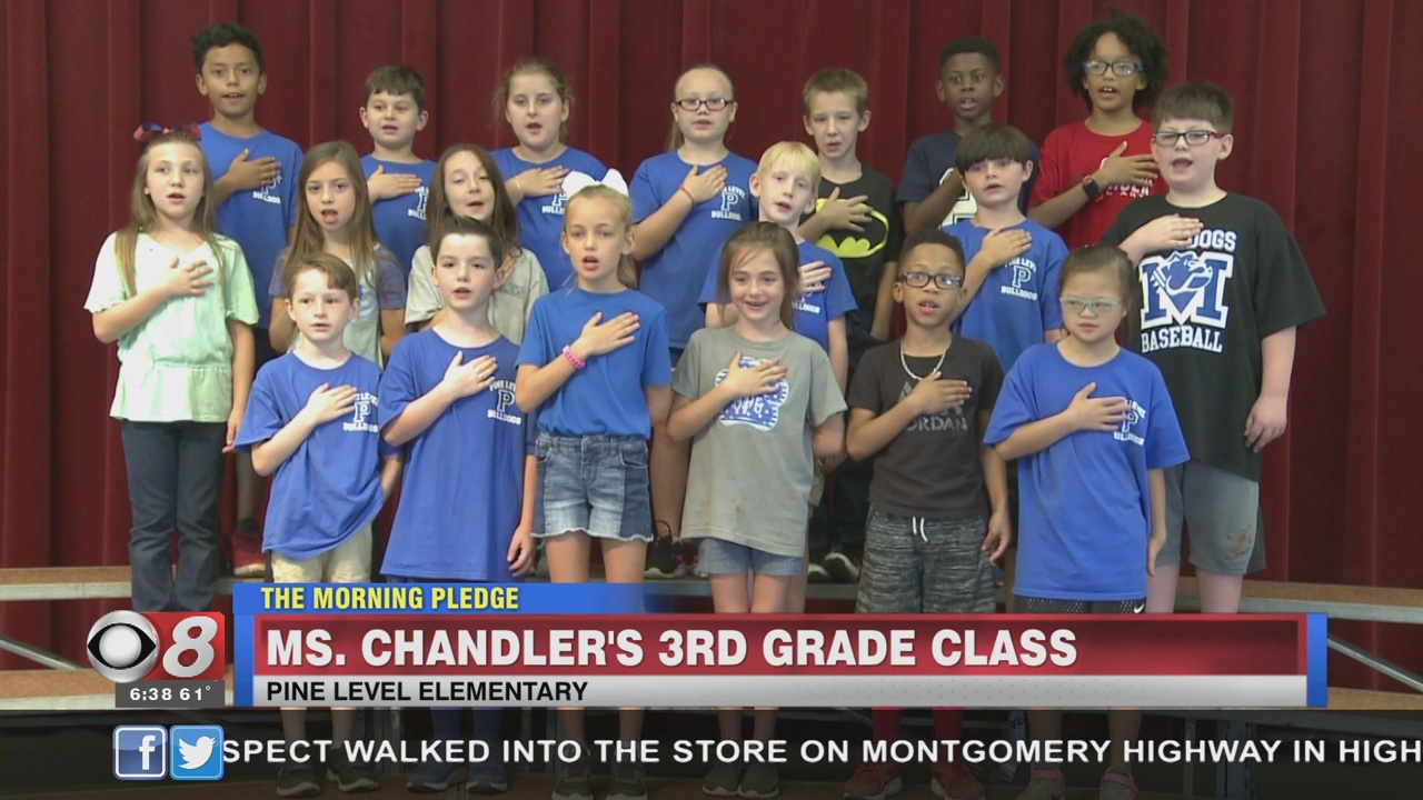 Morning Pledge: Pine Level Elementary School-Ms. Chandler’s Class - WAKA 8