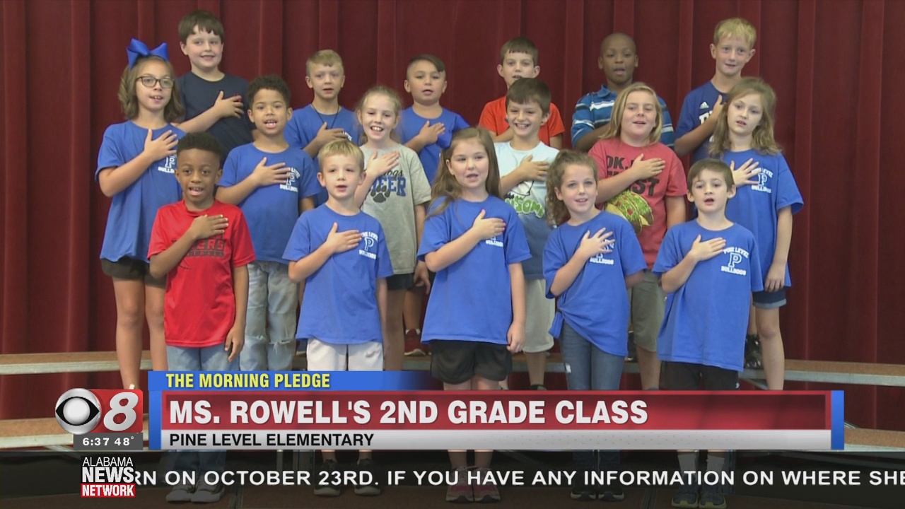 Morning Pledge: Pine Level Elementary School-Ms. Rowell’s Class - WAKA 8