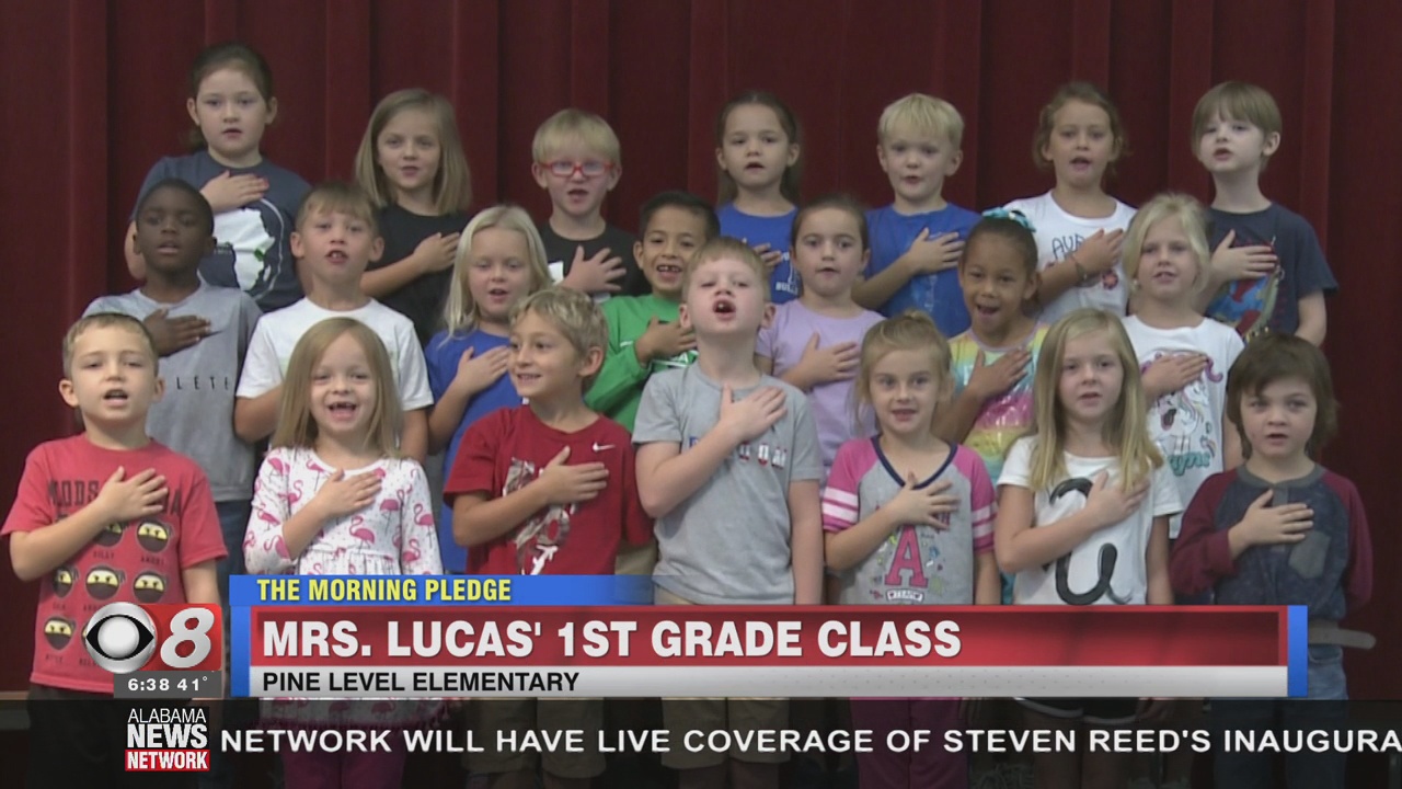 Morning Pledge: Pine Level Elementary School-Mrs. Lucas' Class - WAKA 8