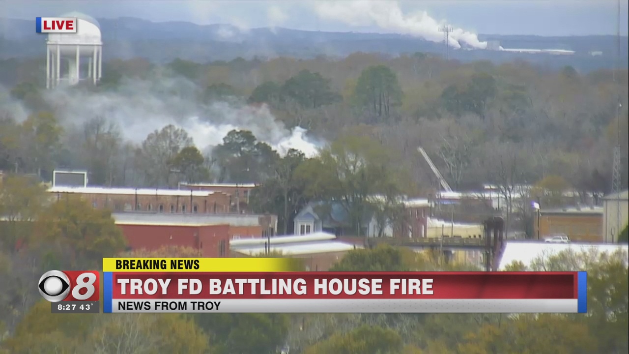 Troy Fire Dept. Battling Structure Fire - WAKA 8