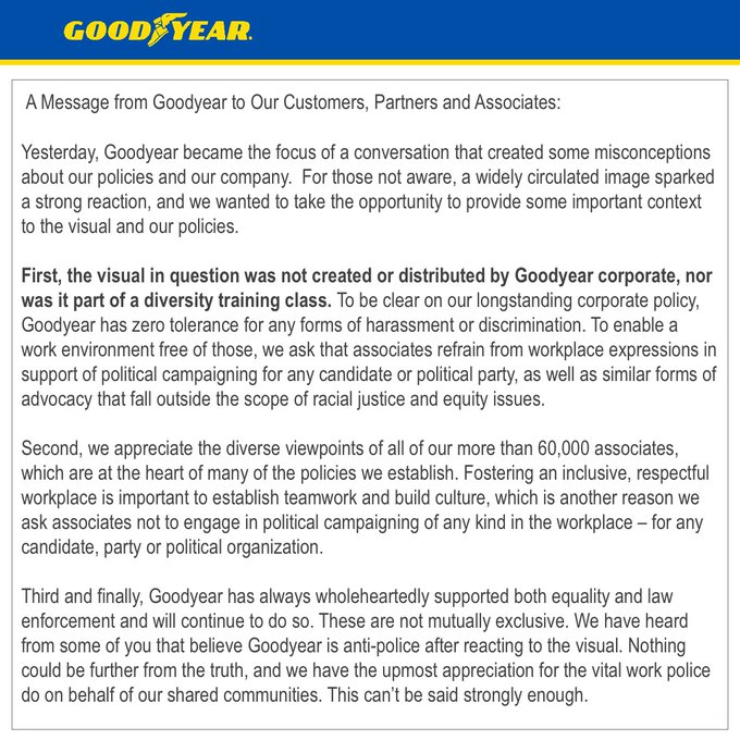 President Trump Calls for Boycott of Goodyear, Claiming Company Banned ...