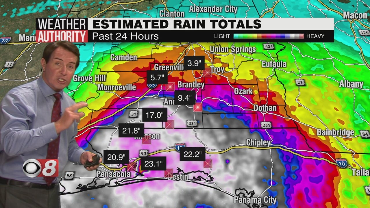 Sally Makes Landfall as Category 2 Hurricane at Gulf Shores; Pushing ...