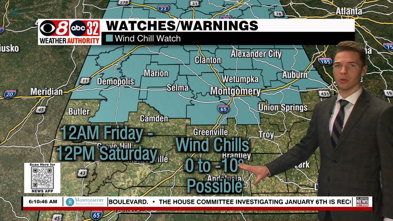 Cloudy, Cool, Wet, Windy Tuesday, Late Week Cold Blast - WAKA 8