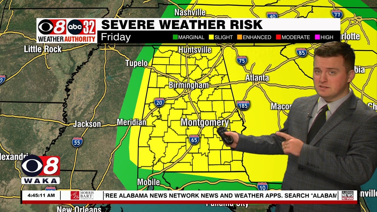 Strong/Severe Storms Possible Thursday and Friday - WAKA 8