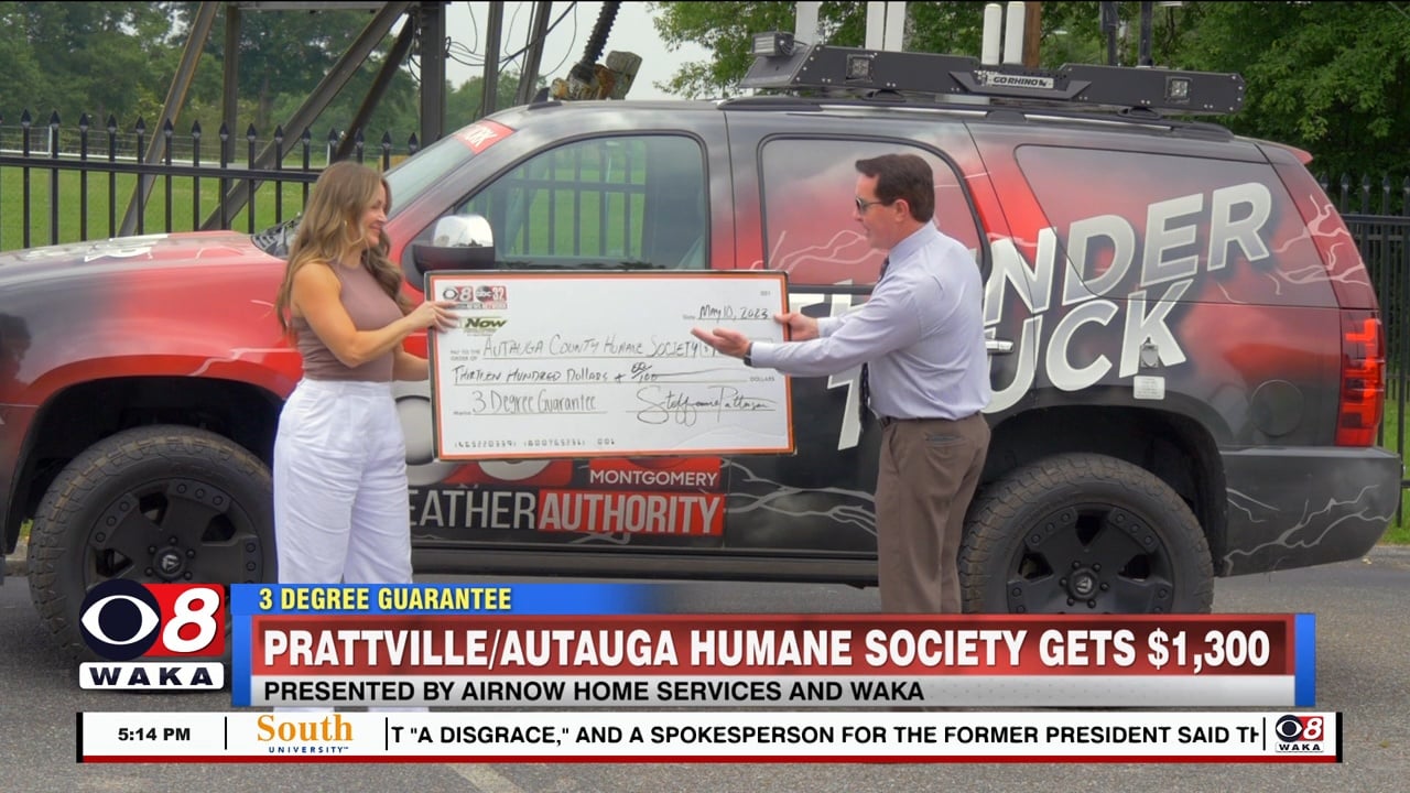 3 Degree Guarantee: Prattville/Autauga Humane Society Gets $1,300 Check ...