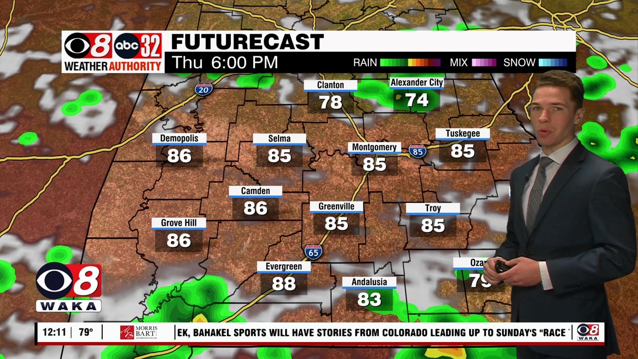 Fewer Daytime Showers And Storms Through This Weekend - WAKA 8