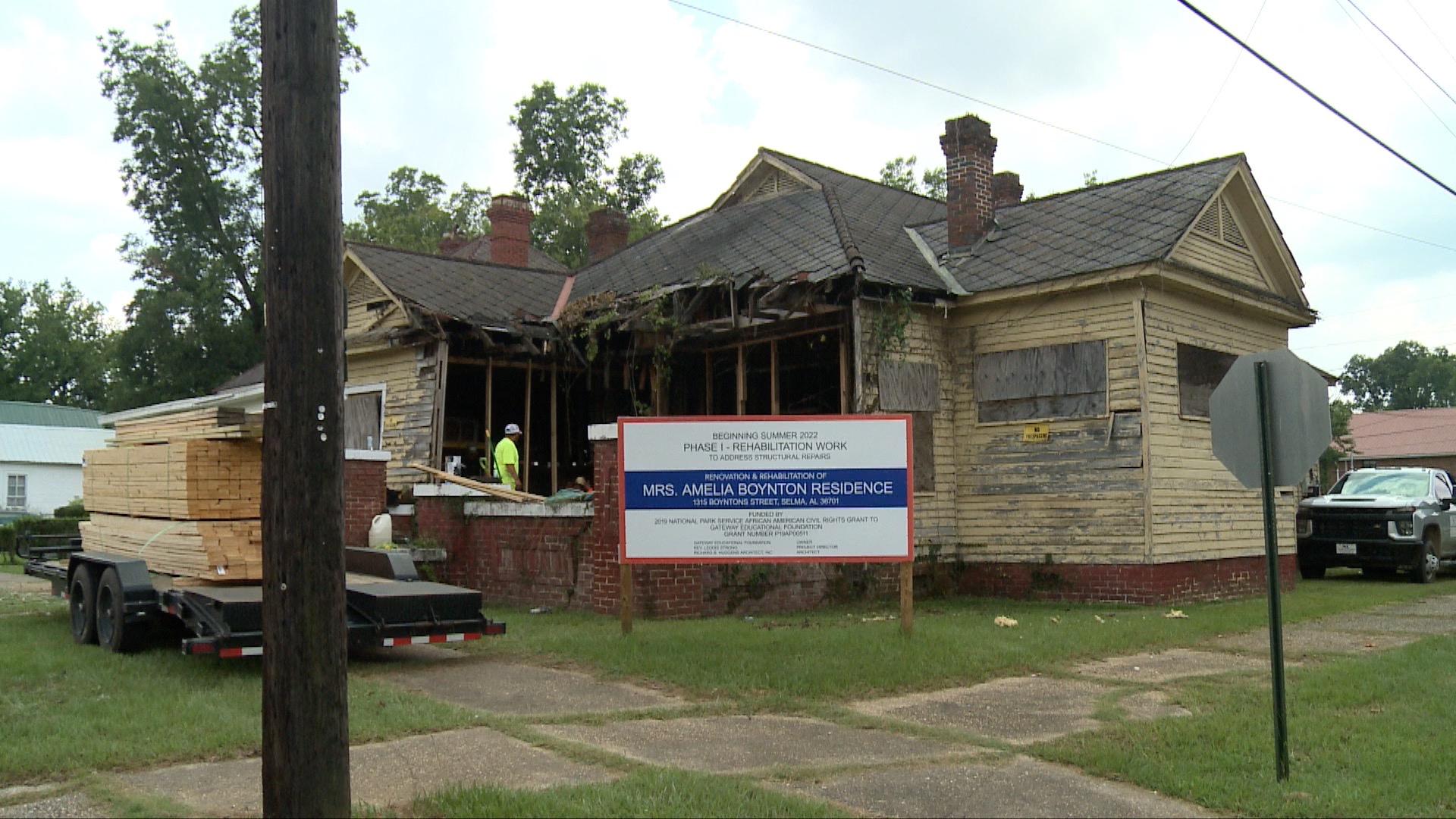 Construction begins at historic Boynton house in Selma - WAKA 8