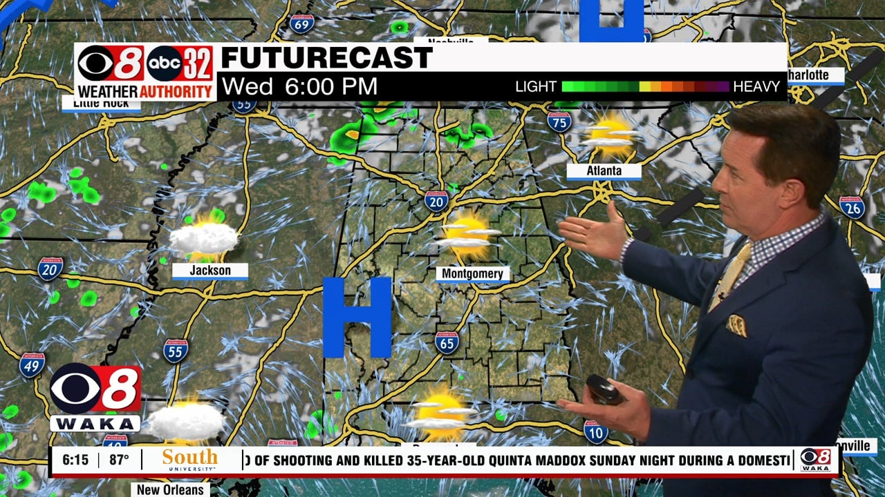 A Quiet Weather Pattern For Now - WAKA 8