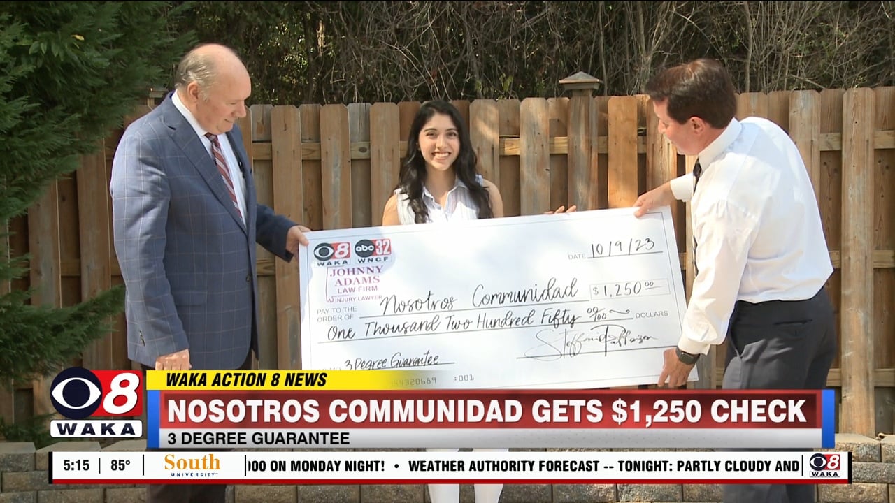 3 Degree Guarantee: Nosotros Communidad gets $1,250 check - WAKA 8