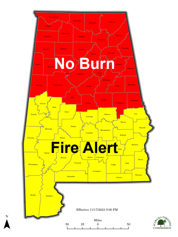 Burn order lifted for the southern half of Alabama - WAKA 8