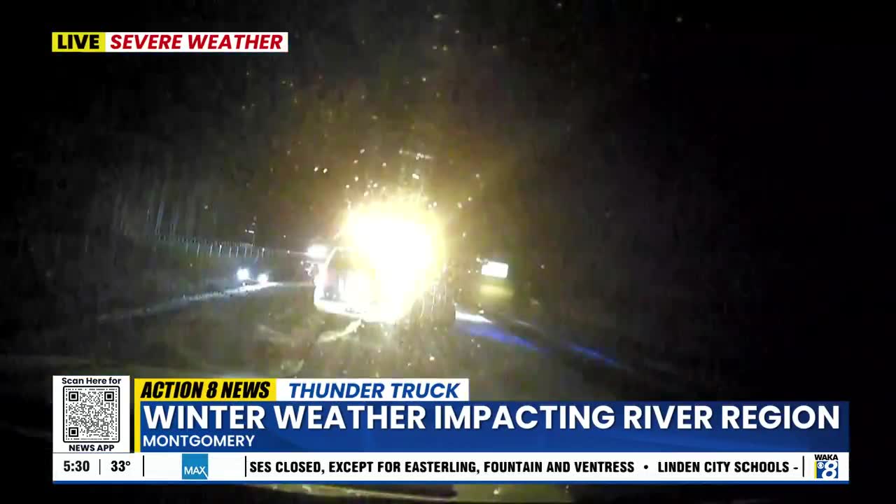Watch: Winter weather impacting roads in our area - WAKA 8