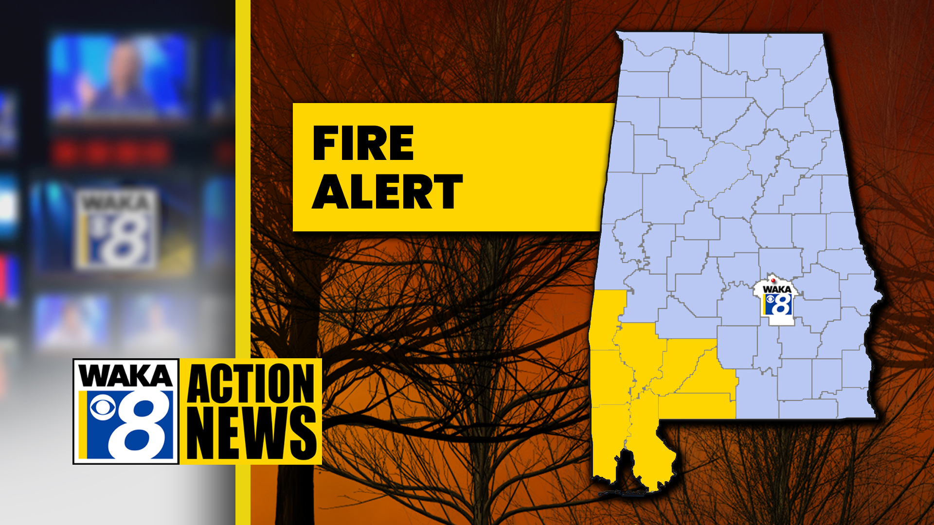 Fire Alert issued for eight counties in South Alabama - WAKA 8