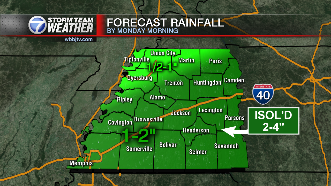 Heavy Showers and Scattered T'storms This Weekend - WBBJ TV