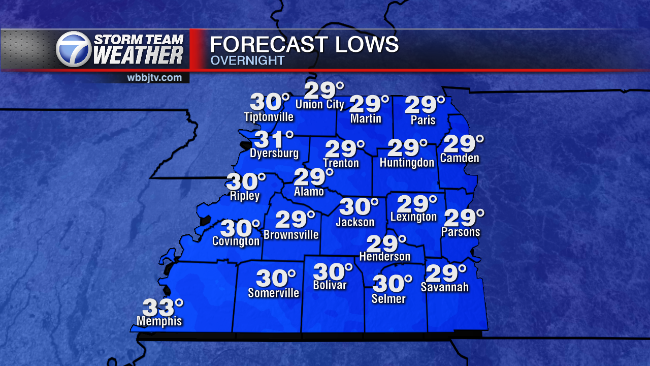 Below Freezing Temperatures Possible Tonight - WBBJ TV