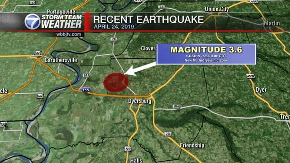 3.7 magnitude earthquake hits West Tennessee - WBBJ TV