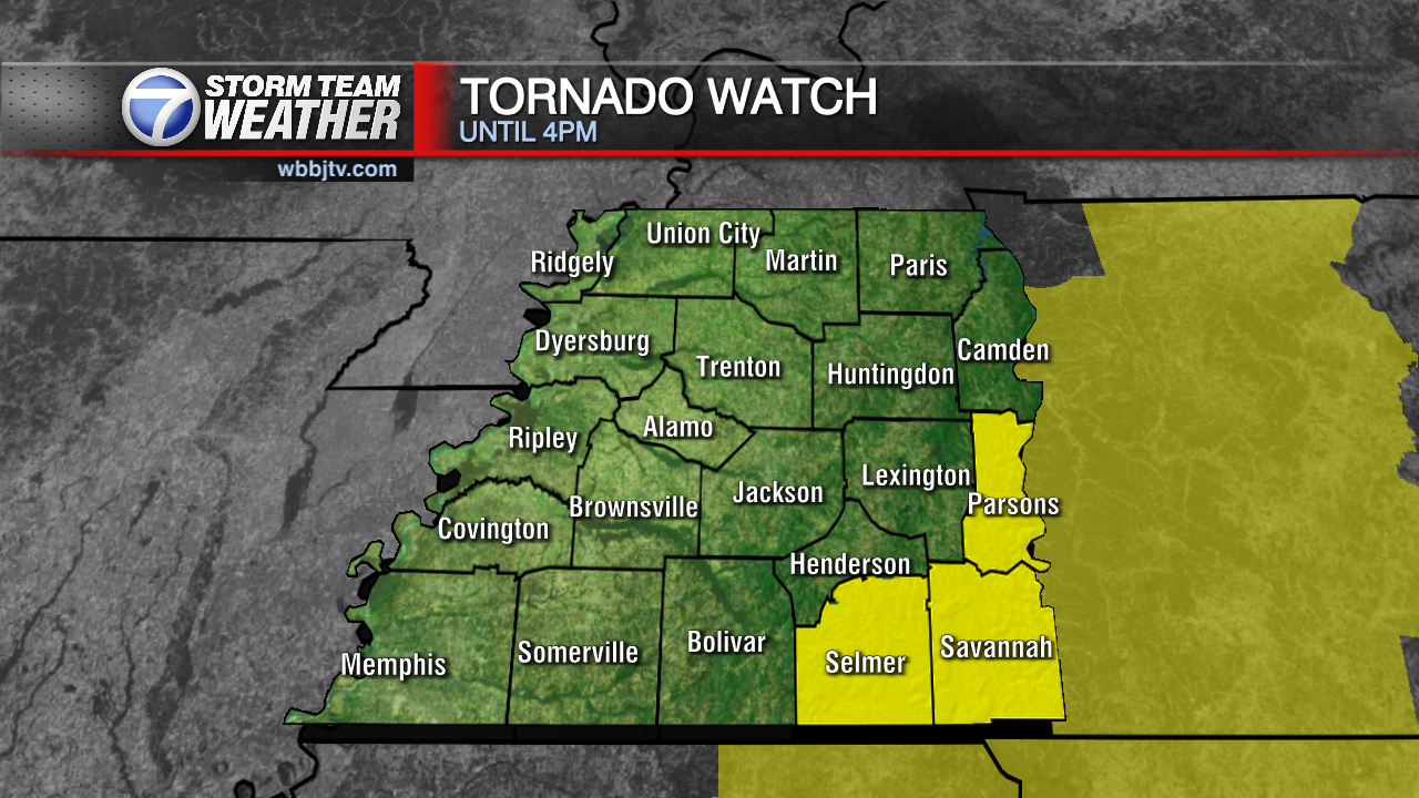 Tornado Watch Issued for Decatur, Hardin, and McNairy Counties - WBBJ TV