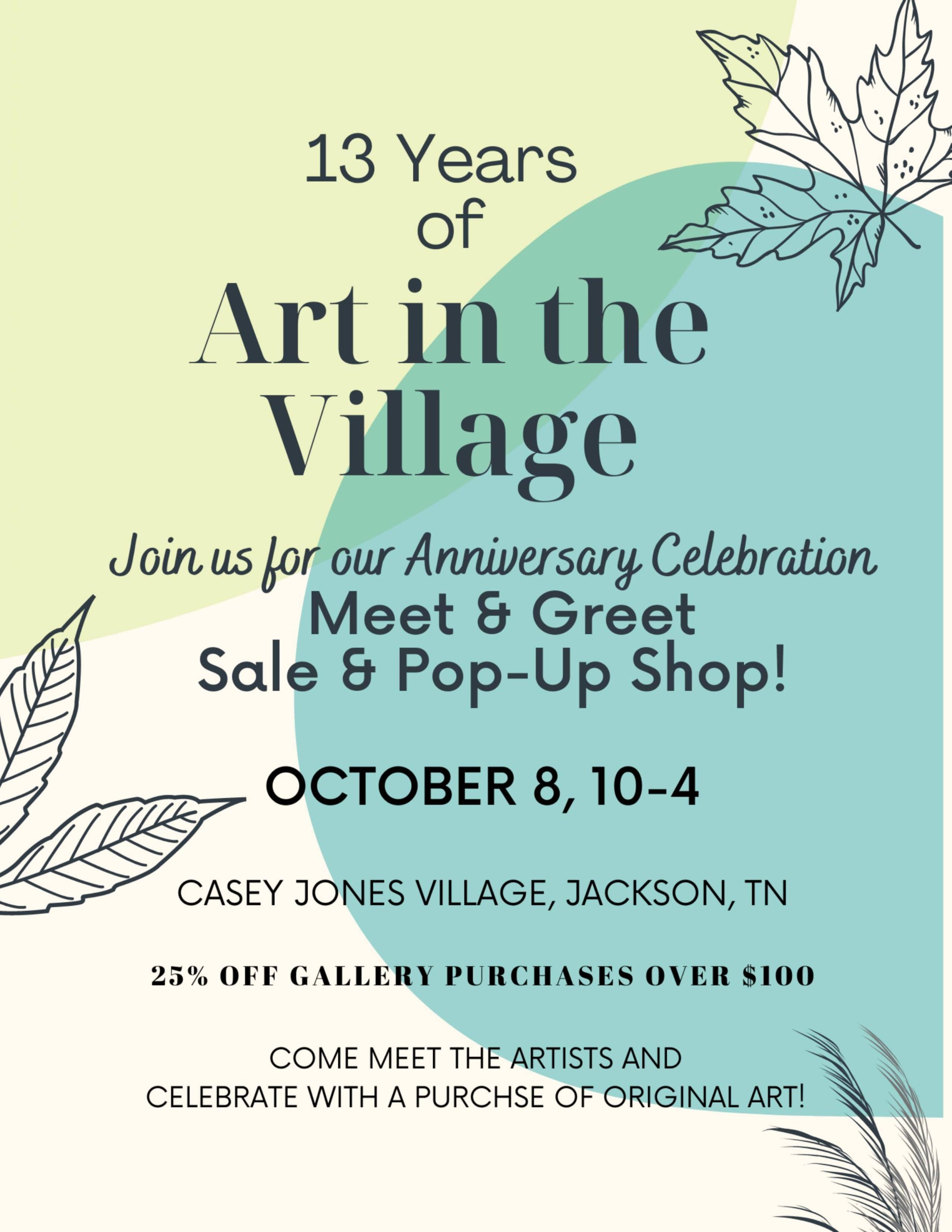 art in the village flyer 10072022 - WBBJ TV