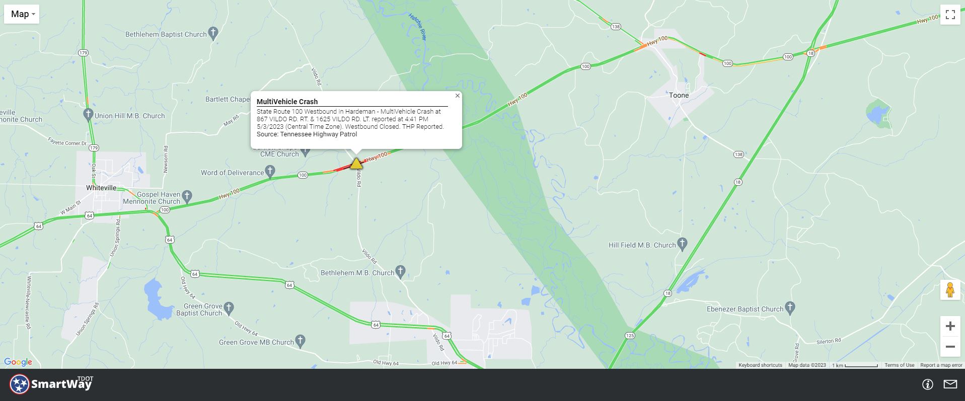 THP reports crash along State Route 100 - WBBJ TV