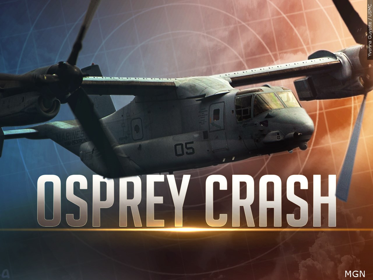 A US Marine Osprey crashes during drills in Australia, killing 3 and injuring 20, some ...